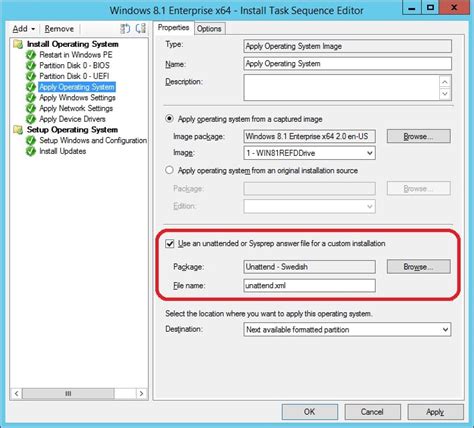 create an answer file for language settings during osd with configmgr