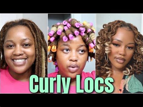 PERM RODS ON LOCS CURLY LOCS LOC STYLES Short Locs Hairstyles Locs Loc Styles