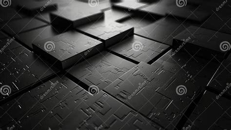 3d Rendering Of A Dark Metallic Surface With Beveled Edges Stock Illustration Illustration Of
