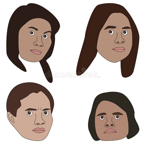Human Faces Stock Vector Illustration Of People Collection 41436982