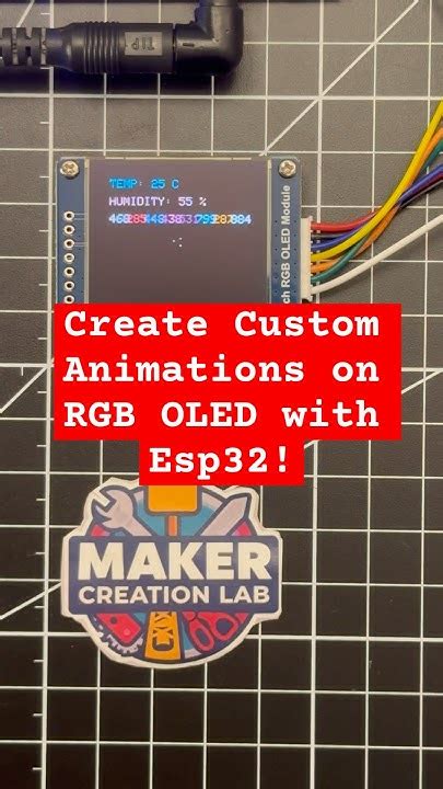 Create Custom Animations On Rgb Oled With Esp32 Esp32 Arduino Raspberrypi Animation Coding