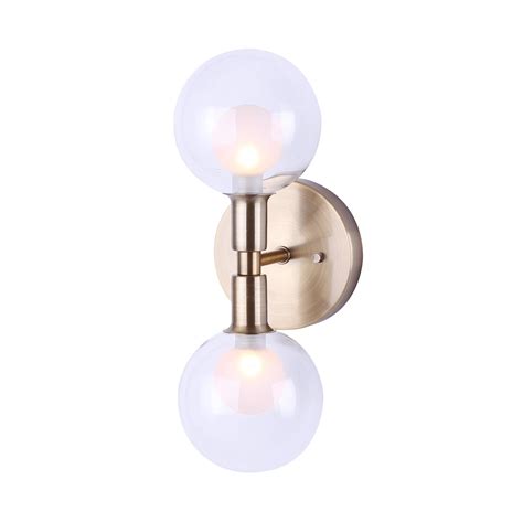 Amazon Brand Rivet Mid Century Modern Double Glass Globe Wall Sconce