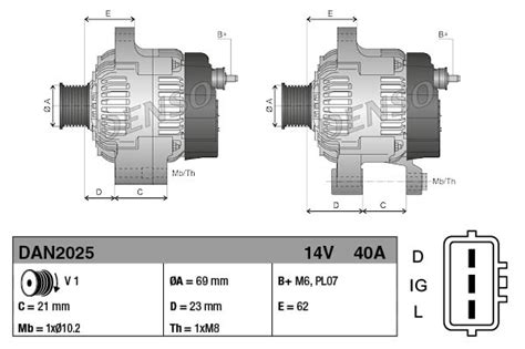 Alternator Denso Dan2025 And Its Equivalences