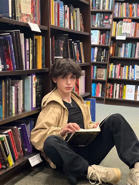 Aesthetic Boy In Library Cute Nerd Boys Eyeliner Senior Photoshoot