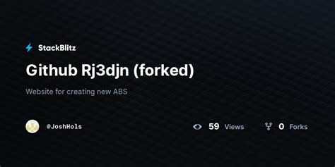Github Rj3djn Forked StackBlitz