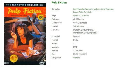 Pulp Fiction Dvd Kaufen Auf Ricardo