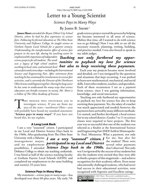 Pdf Letter To A Young Scientist