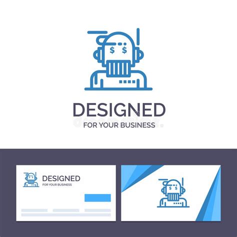 Creative Business Card And Logo Template Robot Advisor Adviser
