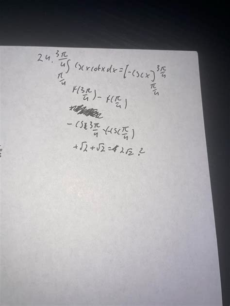 [grade 12 Ap Calc Ab] Solving Integrals I Know The Final Answer Is 0 But I Just Cant Seem To