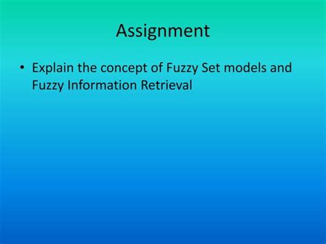 Information Retrieval 14 Fuzzy Set Models Of Ir Pptx Computing