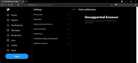 Twitter Push Notifications Unsupported Browser · Issue 20869 · Brave