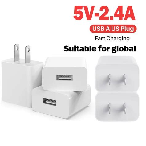 ปลั๊กชาร์จติดผนัง usb 5v 2 4a ที่ทนทาน shopee thailand