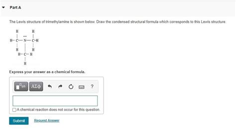 Solved Part A The Lewis Structure Of Trimethylamine Is Shown