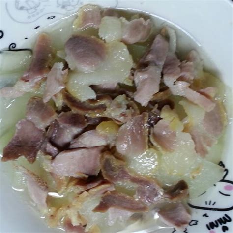 【咸肉蒸冬瓜的做法步骤图，咸肉蒸冬瓜怎么做好吃】凌凌煮厨下厨房