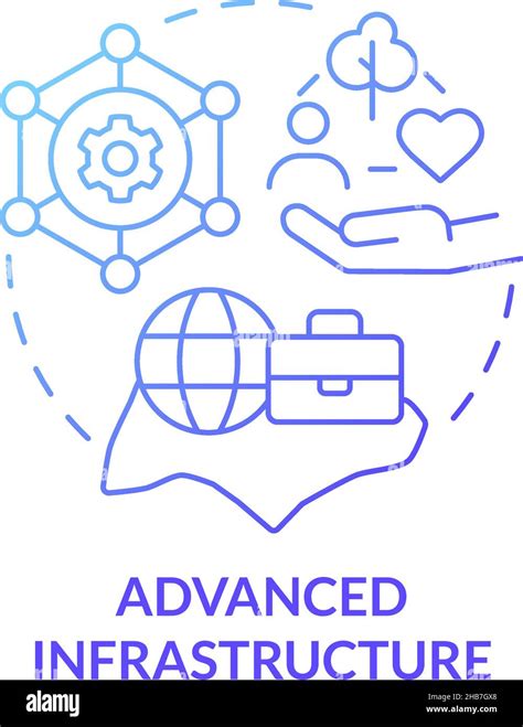 Advanced Infrastructure Blue Gradient Concept Icon Stock Vector Image And Art Alamy