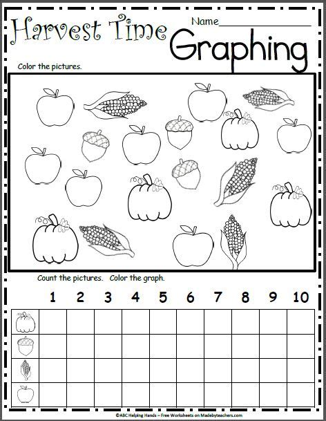 Free Math Graphing For The Fall Harvest Made By Teachers