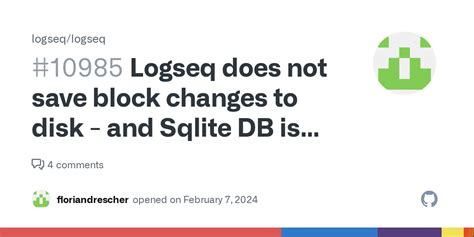 Logseq Does Not Save Block Changes To Disk And Sqlite Db Is An