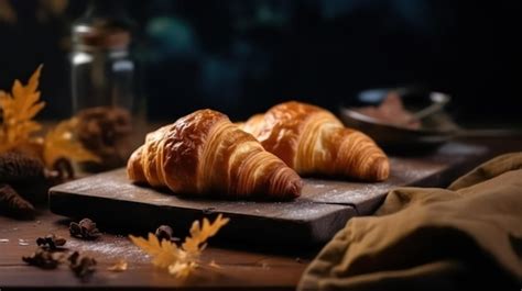 Premium Ai Image Fresh Croissan