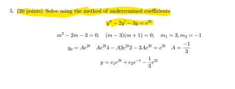 Solved The Differential Equations Problem Provided Has A Chegg