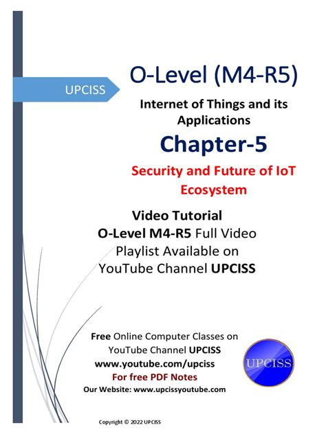 O Level M4 R5 Security And Future Of Iot Ecosystem Chapter 5 Download