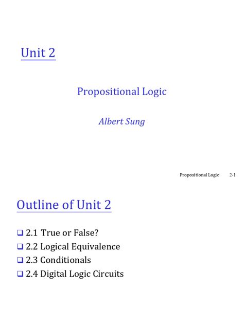 Unit2 Propositional Logic Pdf Logic Gate Logic