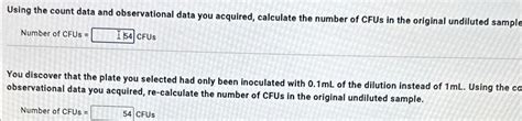 Solved Using The Count Data And Observational Data You