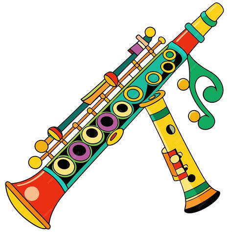 Clarinet Clipart Cartoon Illustration Drawing Premium Ai Generated Vector