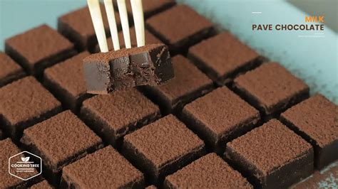 우유 파베 초콜릿 만들기 Milk Pave Chocolate Recipe Nama Chocolate Cooking
