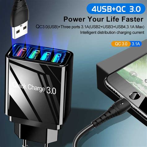 Jual Adaptor Charger Batok Charger Kepala Charger Kepala Charger USB Fast Charging QC3 0 4 Port