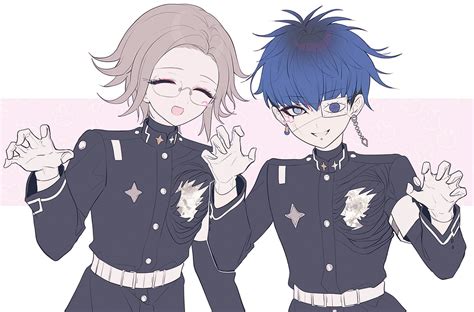 Aotsuki Eito And Omokage Yugamu The Hundred Line Last Defense Academy