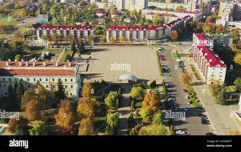 Pinsk Brest Region Belarus Pinsk Cityscape Skyline In Autumn Morning