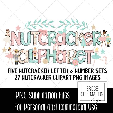 Nutcracker Alphabet Png Nutcracker Png Letters Numbers And Etsy