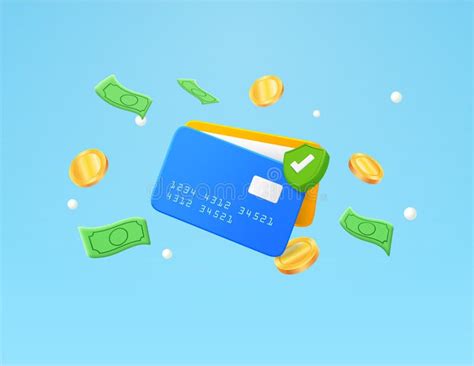 3 d Tarjetas De Crédito De Débito Bancario Y Monedas Volantes Con Marca