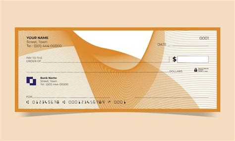 Cheque en blanco diseño de cheque bancario formato vectorial Vector