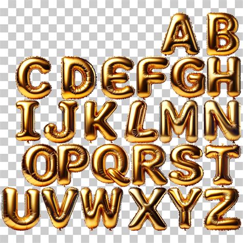 Gold Glossy Balloon Alphabet Letters Gold Foil Balloon A To Z Gold