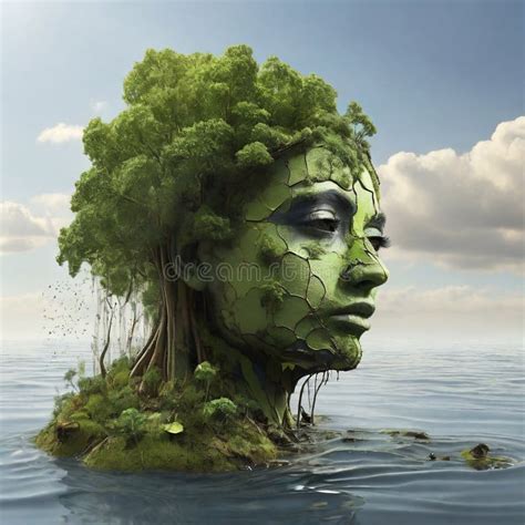 Planet Earth Green Planet Protecting The Planet From Pollution Stock