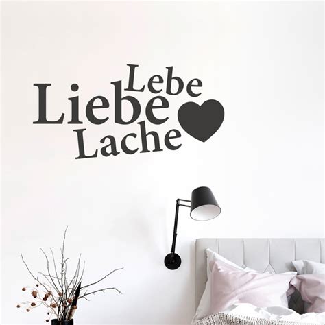 Wandtattoo Spruch Lebe Liebe Lache