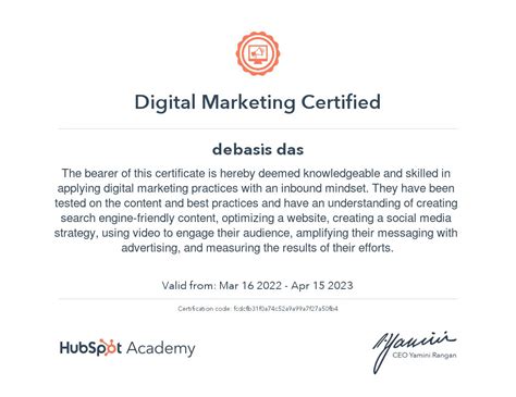 Debasis Das On Linkedin Digitalamarketing Certificateofcompletion