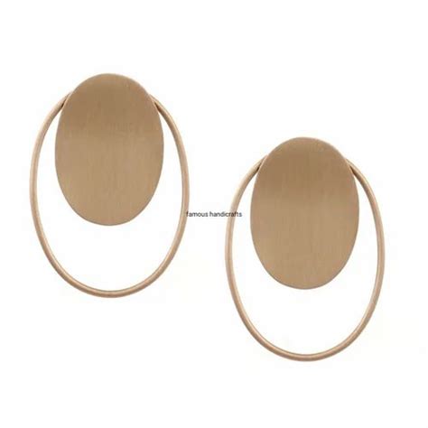 Oval Golden Artifitial Diamond Brass Hoop Earring At Rs 68pair In Sambhal