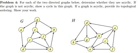 Solved Problem 4 For Each Of The Two Directed Graphs Below