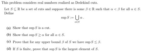 Solved This Problem Considers Real Numbers Realized As Chegg