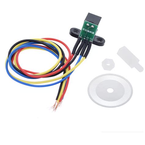 Kit Sensor Encoder Optico Metalico 100 Lineas Diametro 22mm Yorobotics