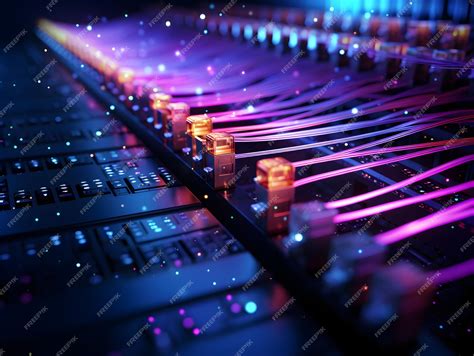 Premium Ai Image Big Database Servers Connection With Fiber Optic