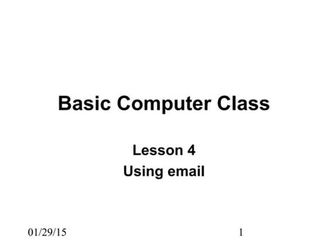 Basic Computer Class 1 Ppt