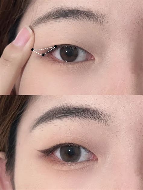 单眼皮傻瓜式三点定位眼线新手画法教程 花瓣网