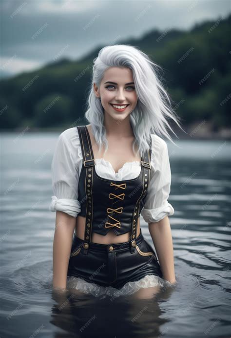 Premium Photo Portrait Of A Beautiful German Girl In Traditional