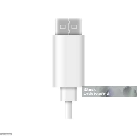 Hdmi 케이블 커넥터 벡터 아이콘입니다 사실적인 그림입니다 흰색 배경에 격리 0명에 대한 스톡 벡터 아트 및 기타 이미지