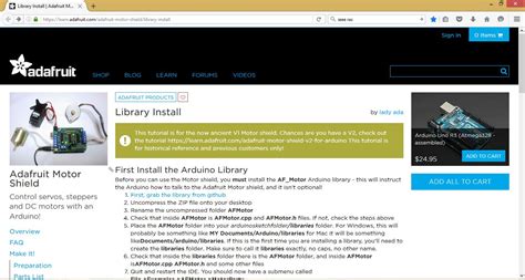 Carton Geek Libreria Arduino Para Motor Shield V1