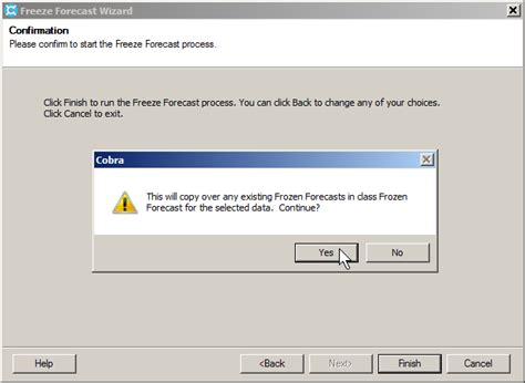 Freeze Forecast In Deltek Cobra Ten Six