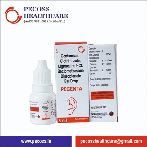 Gentamicin Clotrimazole Lignocaine Hcl Beclomethasone Dipropionate Ear